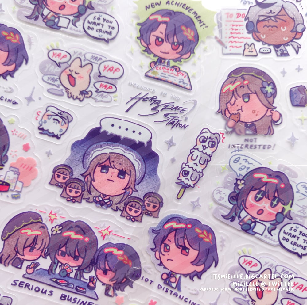 [HSR] Herta Space Station Clear Sticker Sheet | itsmieille's shop!