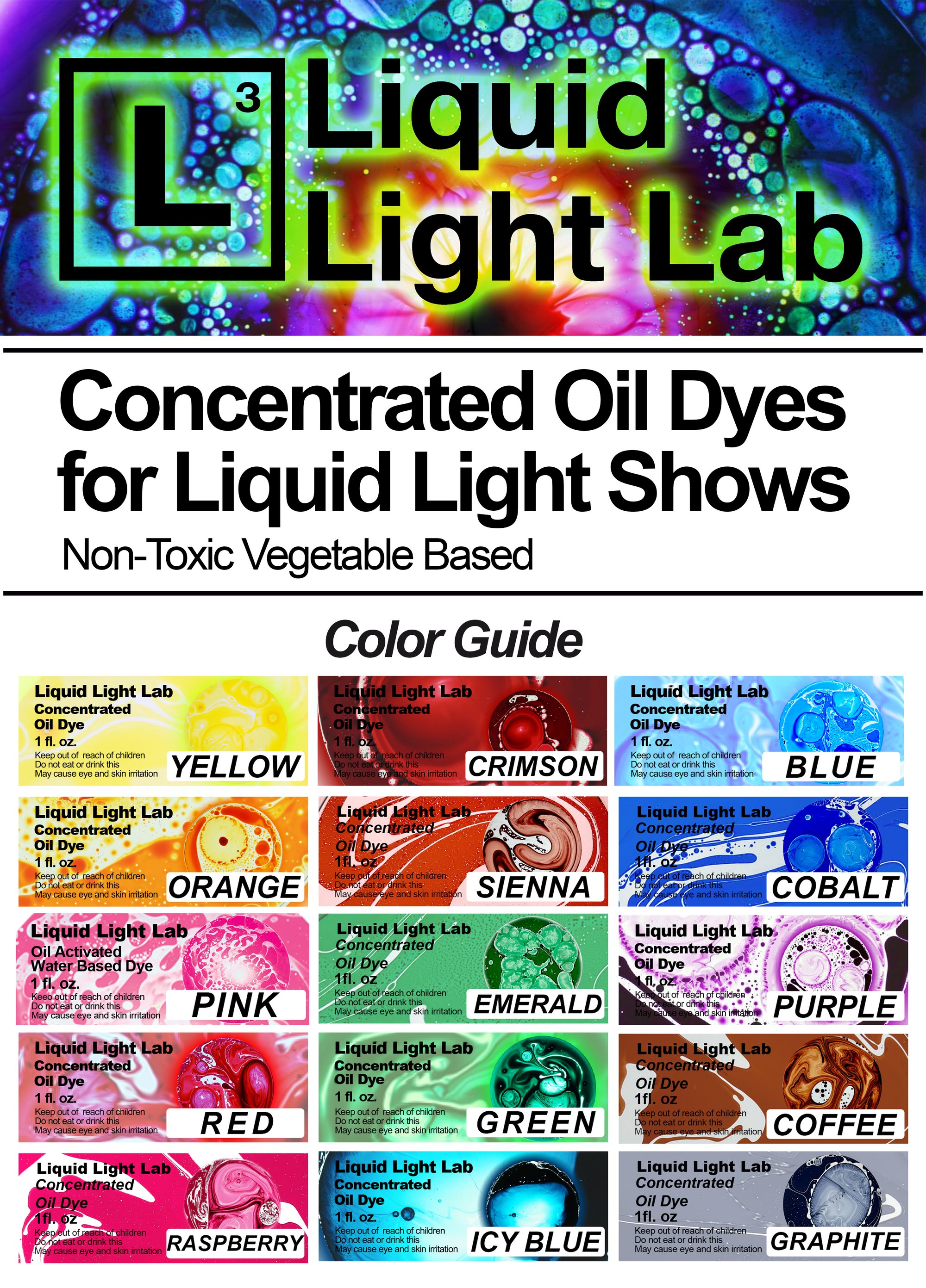 Liquid Light Lab — NEW! - Cobalt - Concentrated Oil Dye for Liquid ...