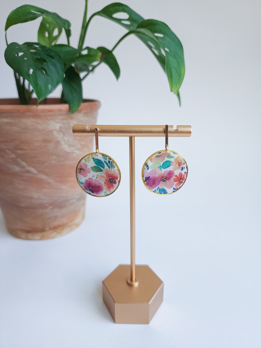 Watercolor Flower Discs (L) | Magnolias Studios