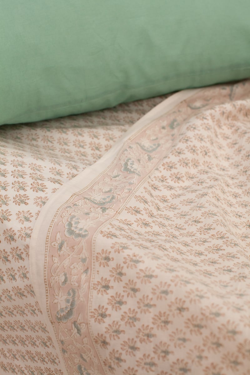 Opal Sheet | Kerry Cassill - Luxury Indian printed Bedding and Apparel