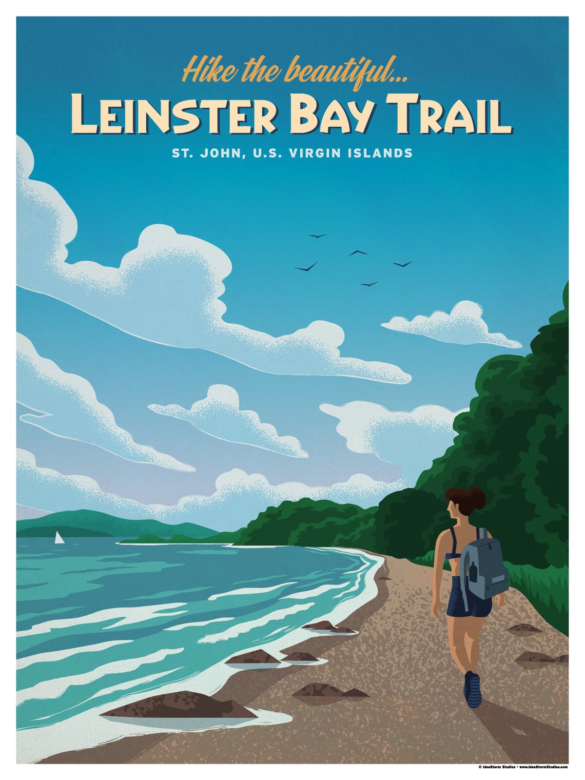 IdeaStorm Studio Store — Leinster Bay Poster | Virgin Islands Wall Art