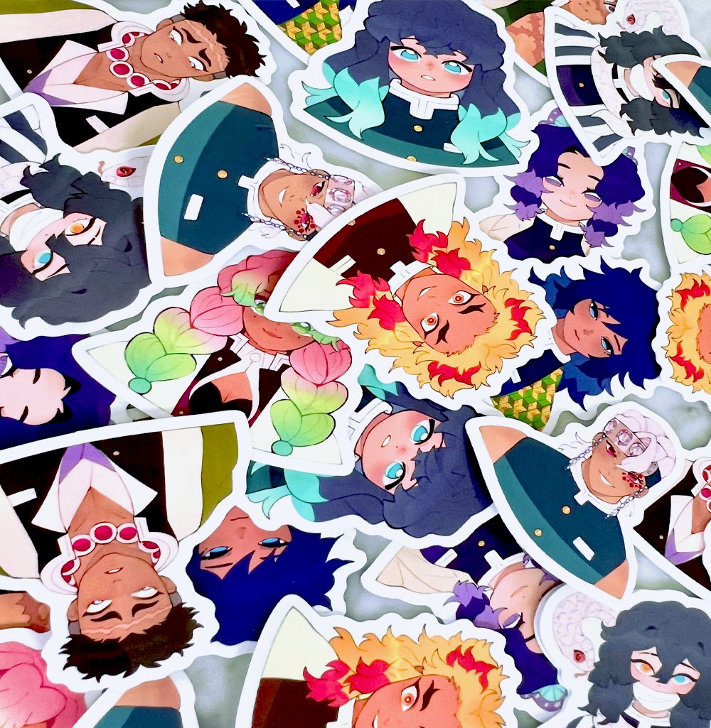 Demon Slayer Hashira Headshots Stickers (LAST BATCH) | beddybites