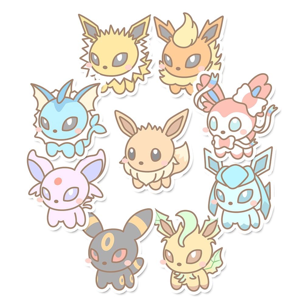 Eeveelutions Sticker Flakes | Dachi Duck