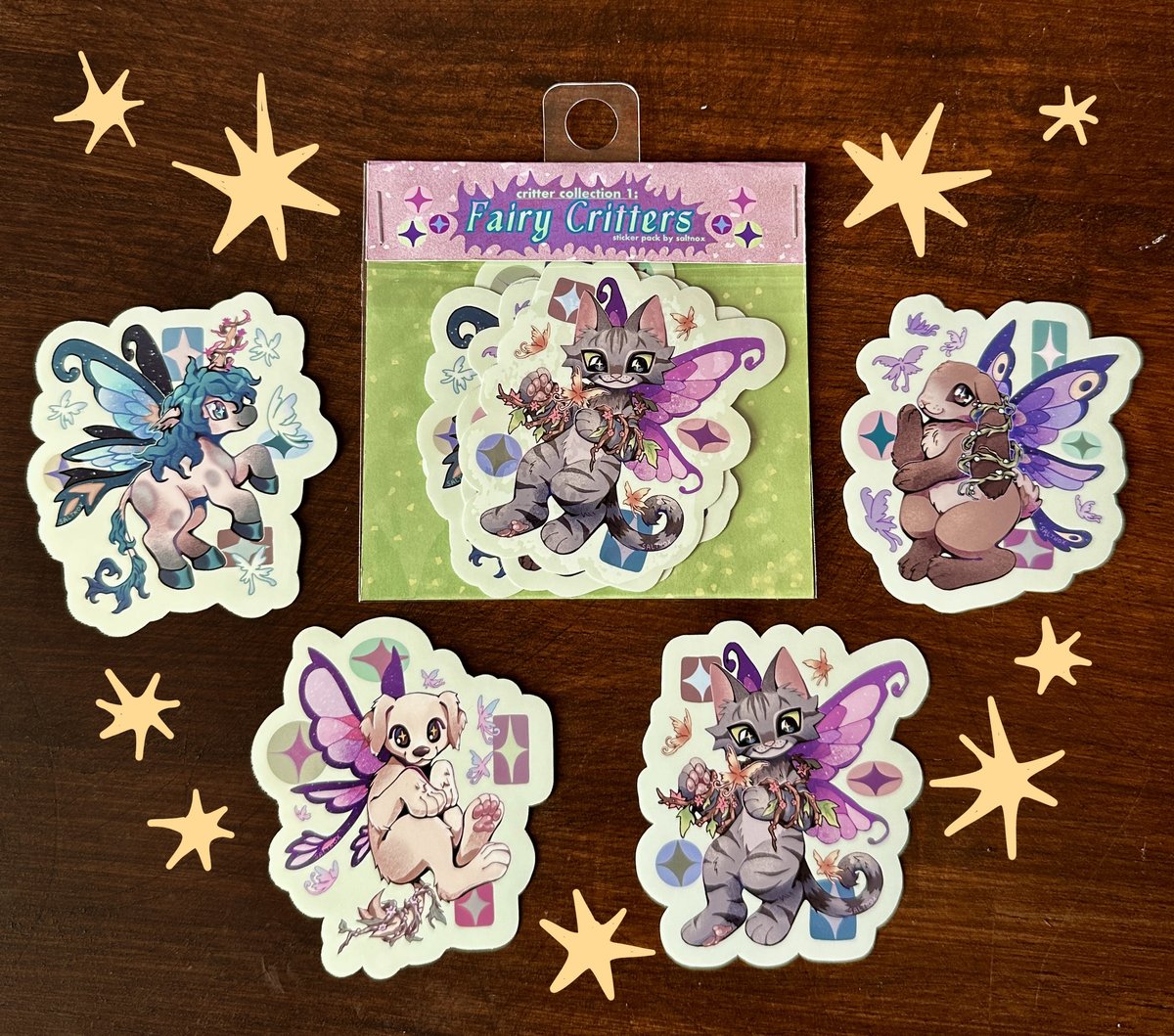 fairy critters sticker pack | Saltnox