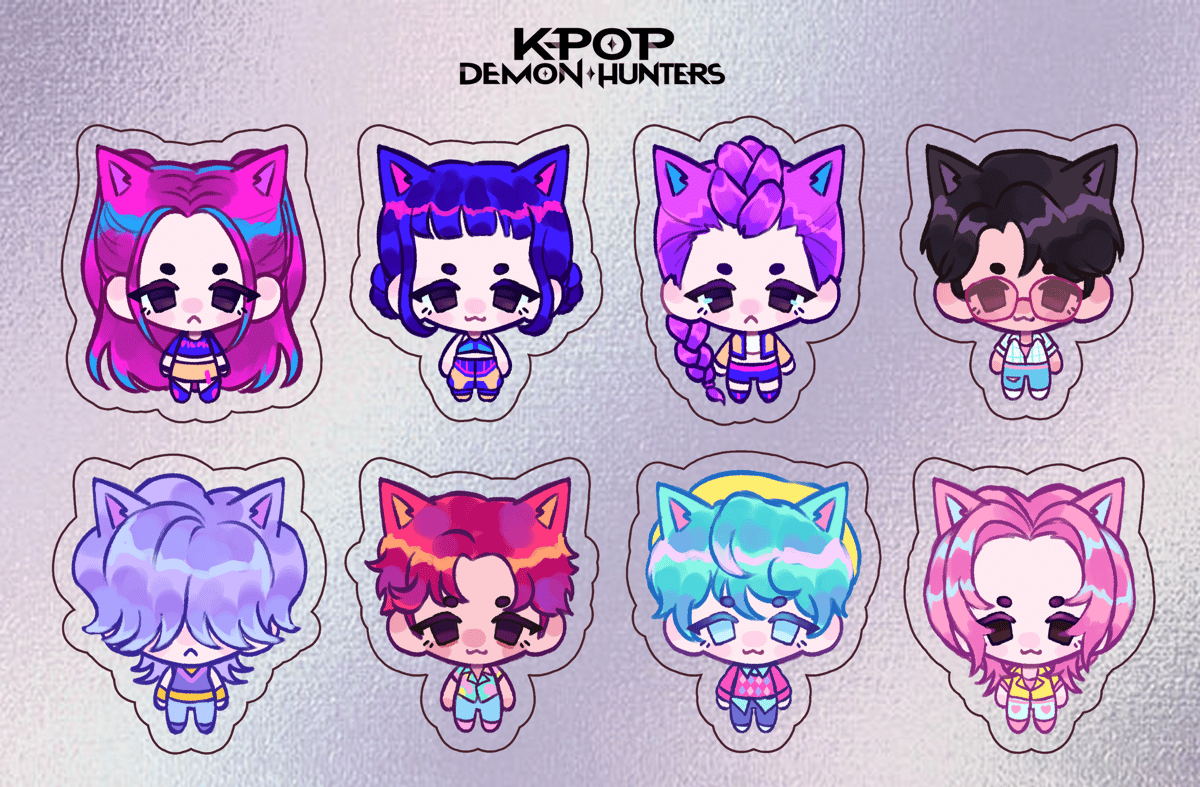 KPOP Demon Hunters Sticker Sheet (PREORDERS) | meshimeow