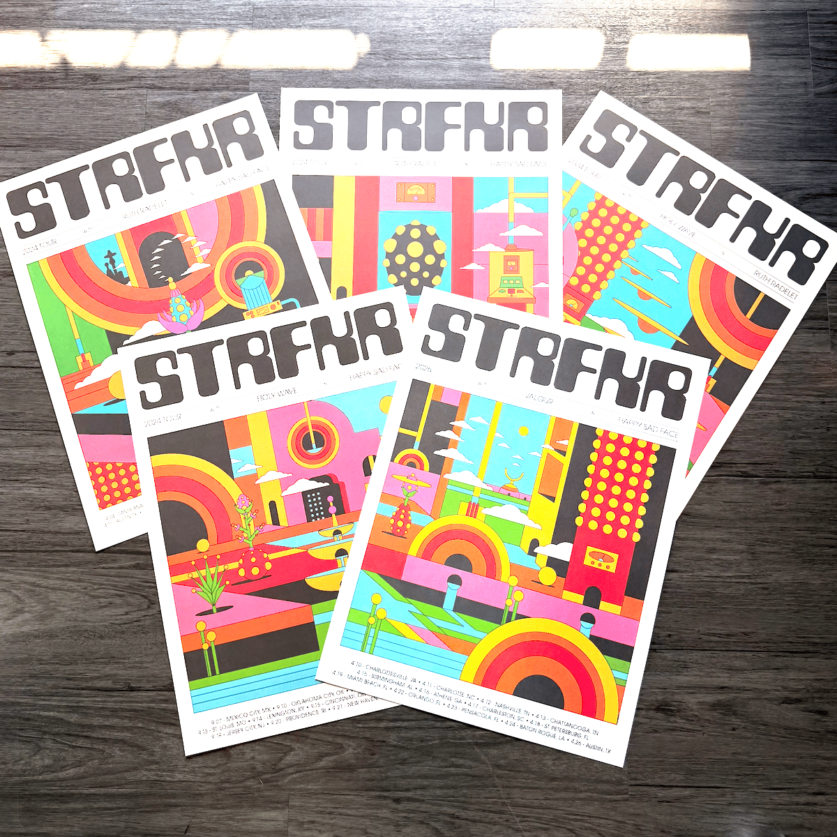 STRFKR Tour Poster Bundle 18" x 24" (5 Designs) | STRFKR