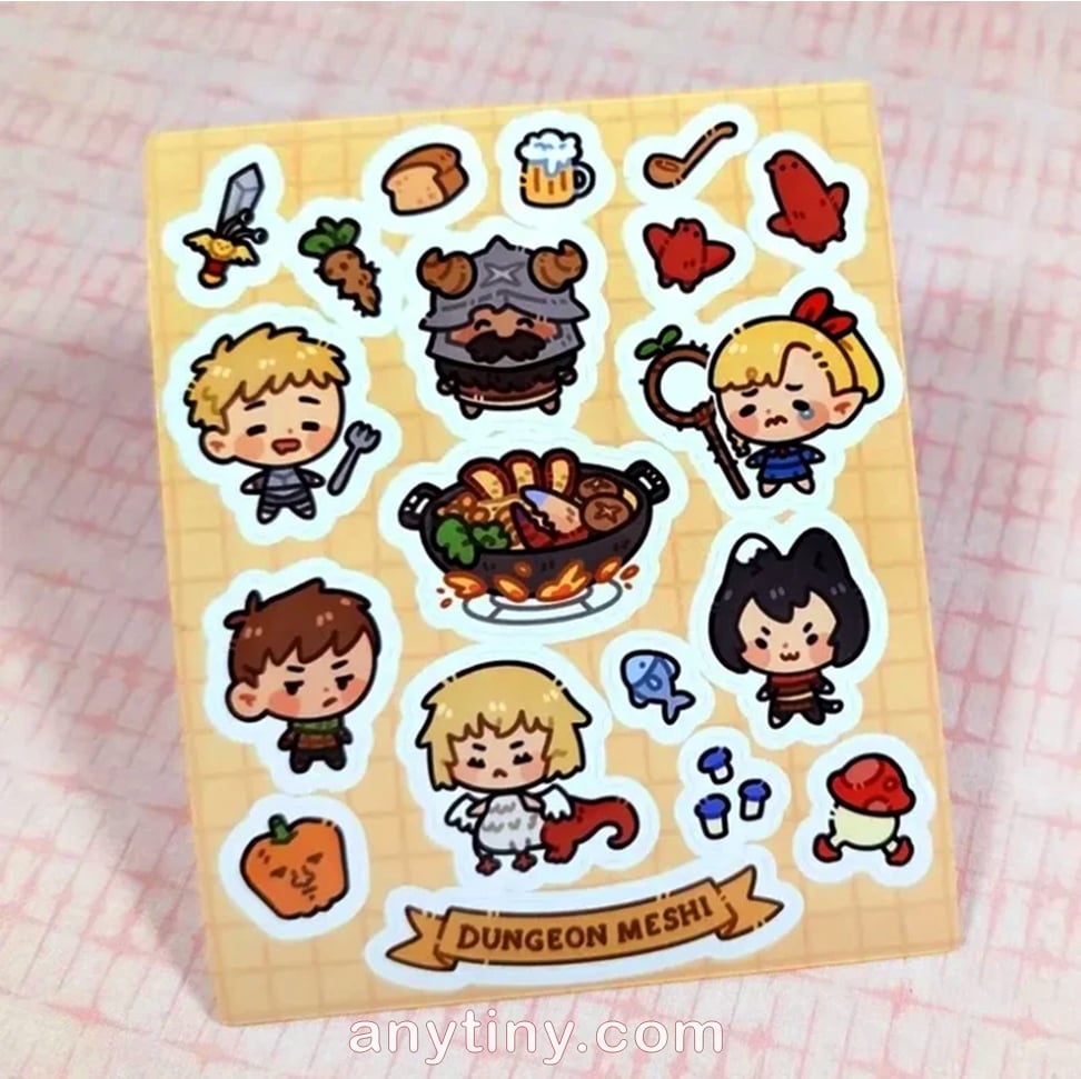 Dungeon Meshi (Delicious in Dungeon) vinyl sticker sheet! | anytiny