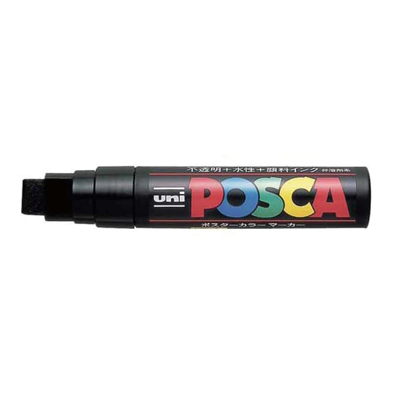UNI POSCA - BLACK marker Extra Bold- (15mm) | Justified Ink