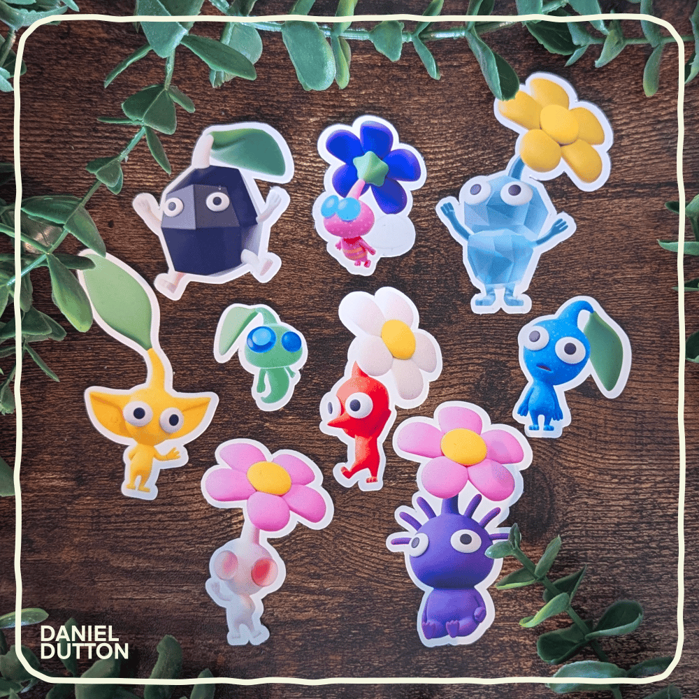 Pikmin sticker vinyl set | Daniel Dutton