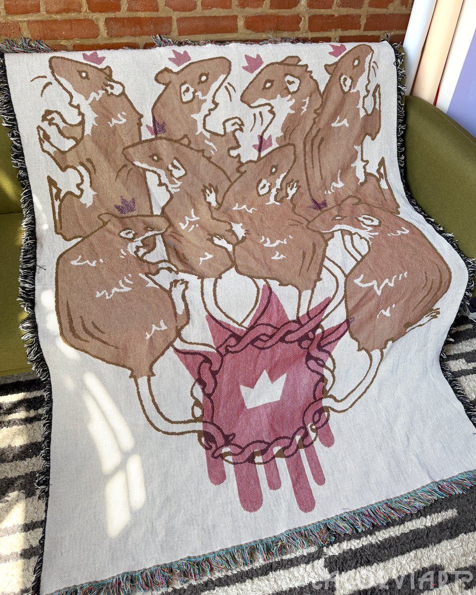 Rat King Woven Tapestry/Blanket | acorviart
