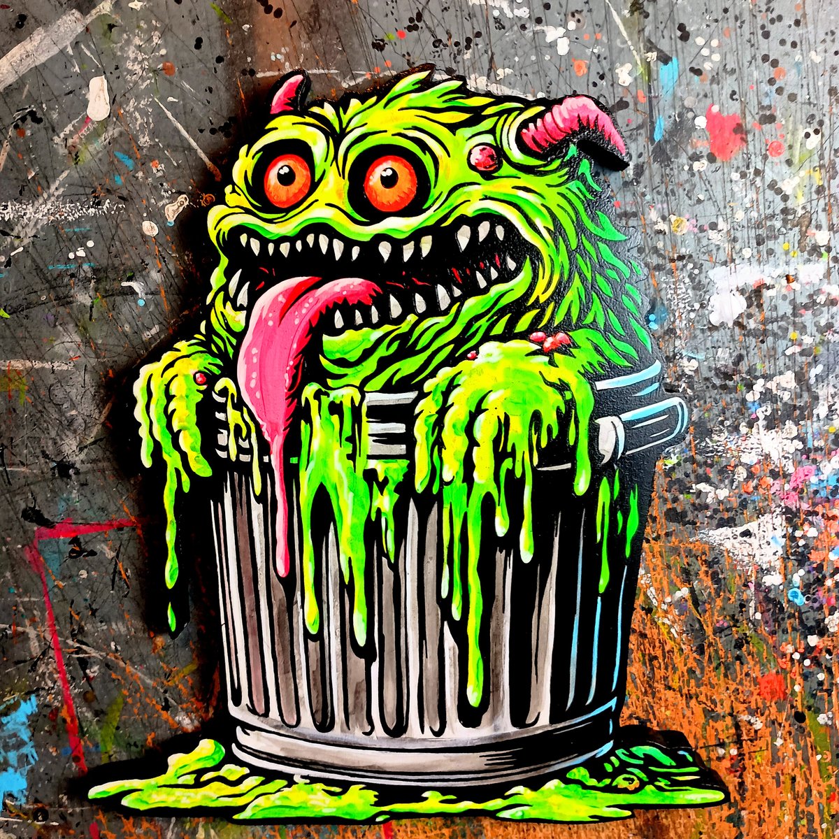 Garbage Goo Gremlin | Blue Monster Art