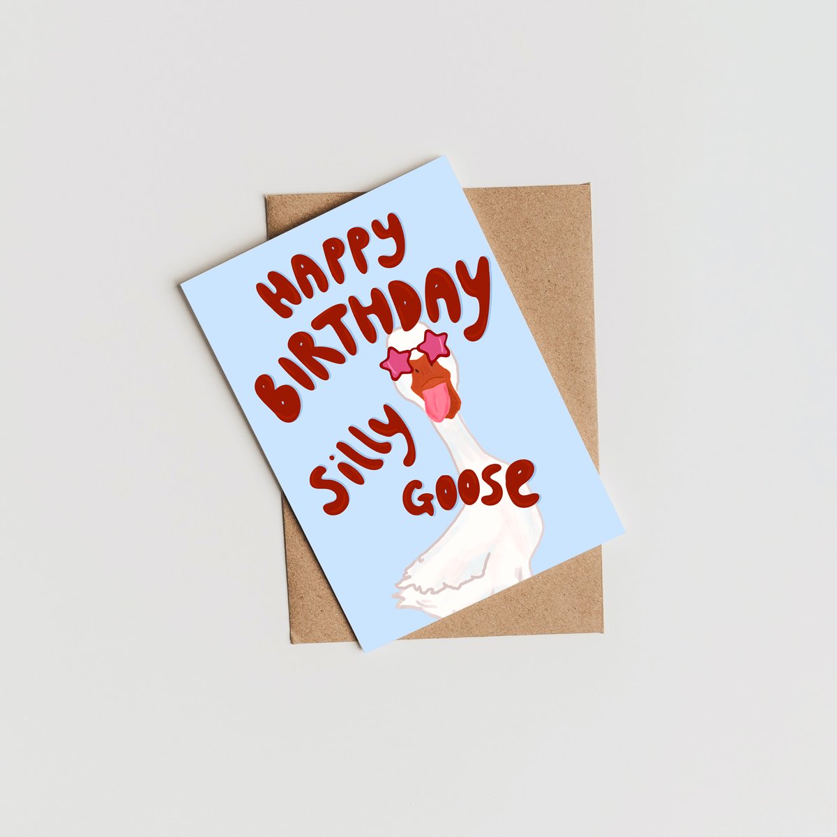 Silly Goose Birthday Card | Poppy Illustrates