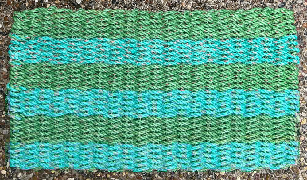 Green & Aqua - Two Tone - 35 Fathom - Lobster Rope Mat | Seasett