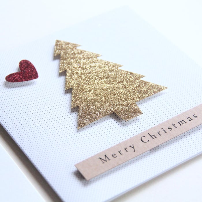 Handmade Merry Christmas Card. Luxury Christmas Card. | the little card ...