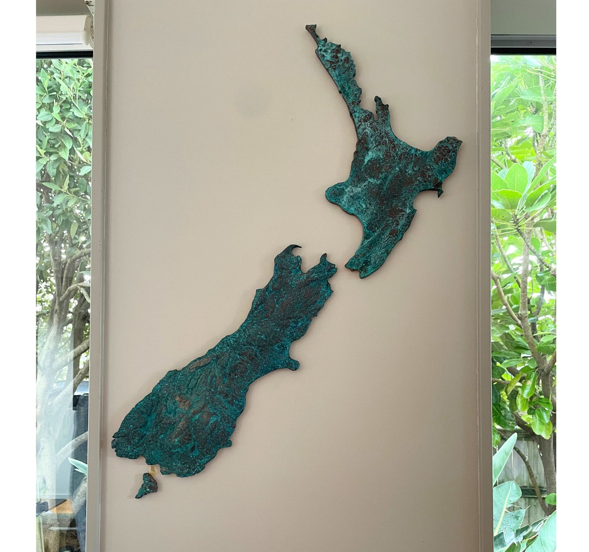 NZ Copper Map 800mm | The Kiwi Copper Cartographer