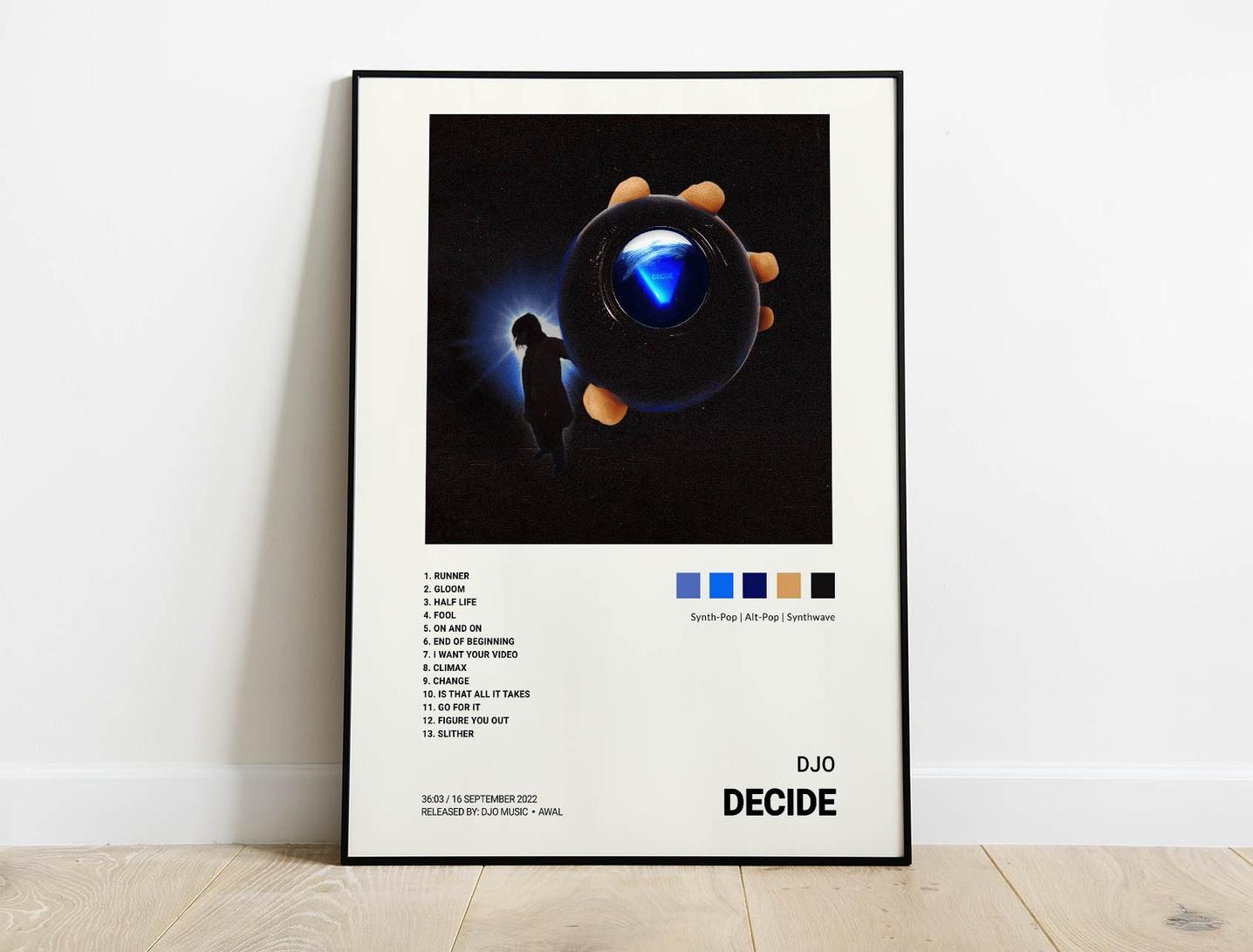 Joe Keery Djo - Decide, End Of Begining Music Album Cover Poster ...