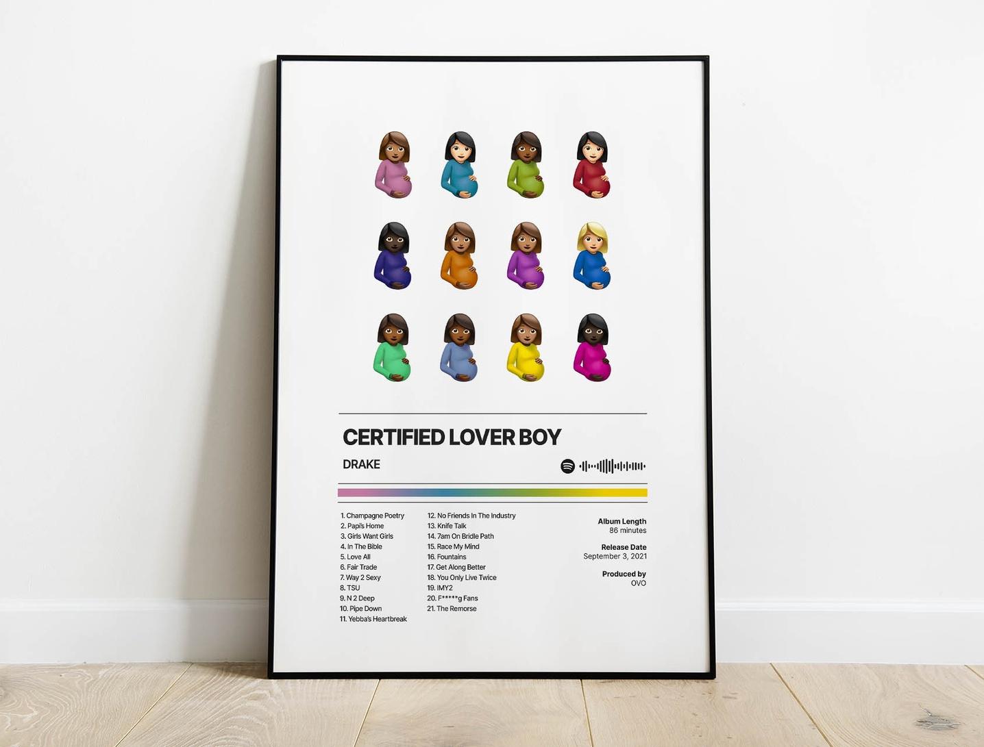 Drake Certified Lover Boy Music Album Cover Poster Architeg Prints
