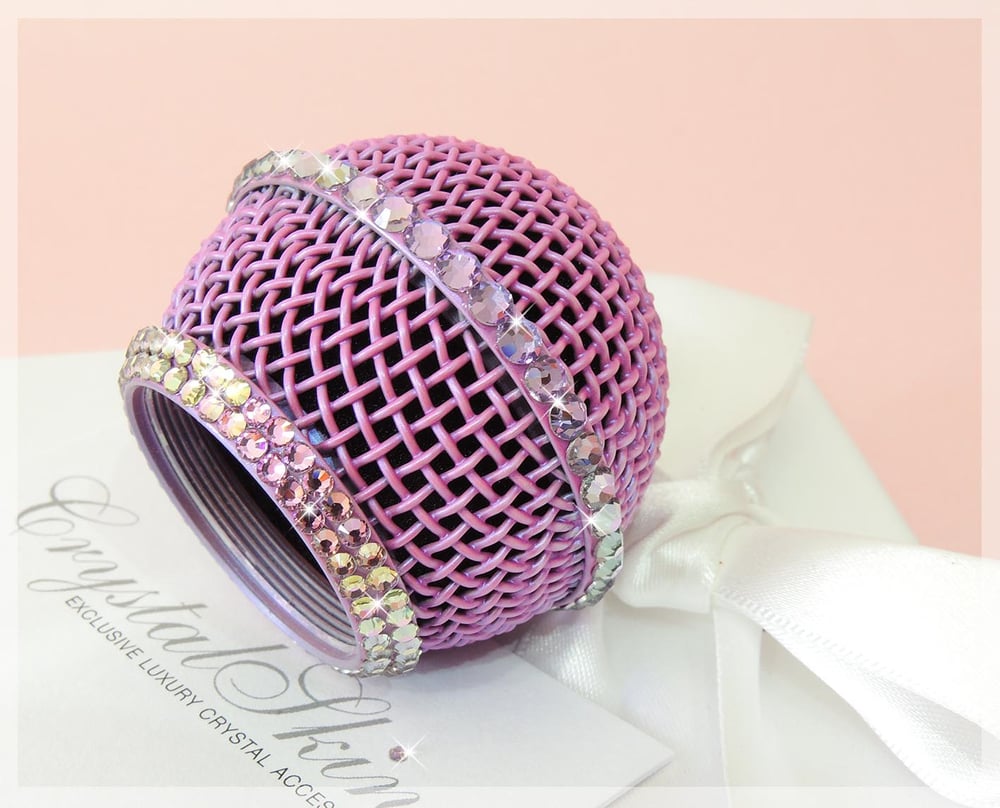 Custom Painted Chrome Shure Microphone Grille Any Colour | Crystalskins