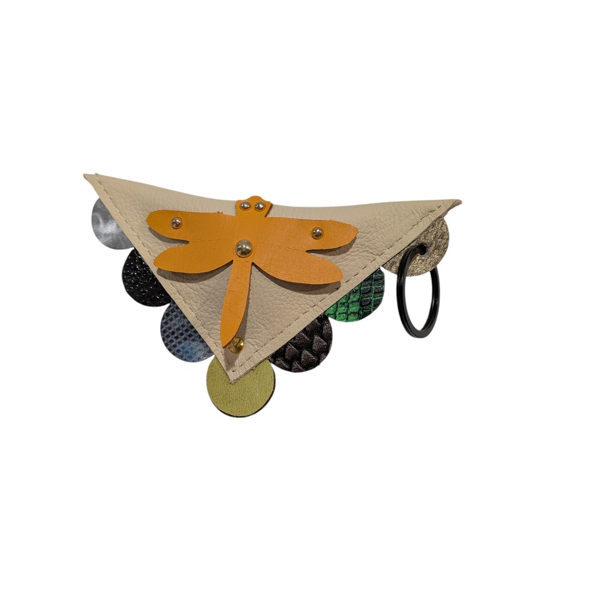 Leather Triangle Keychain - Power Of The Triangle | Anne Sew What