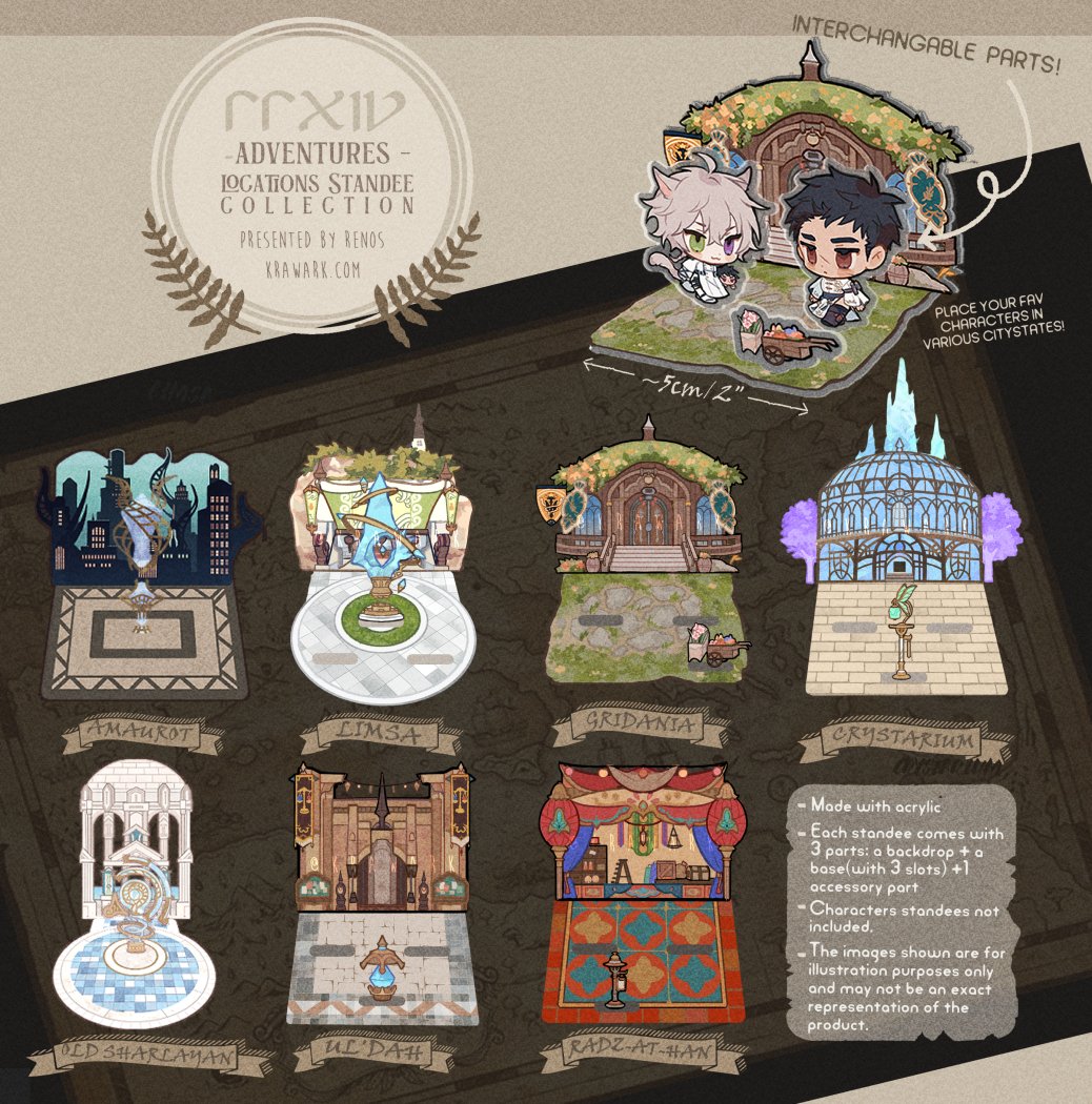 FFXIV Locations standees collection | KRAW