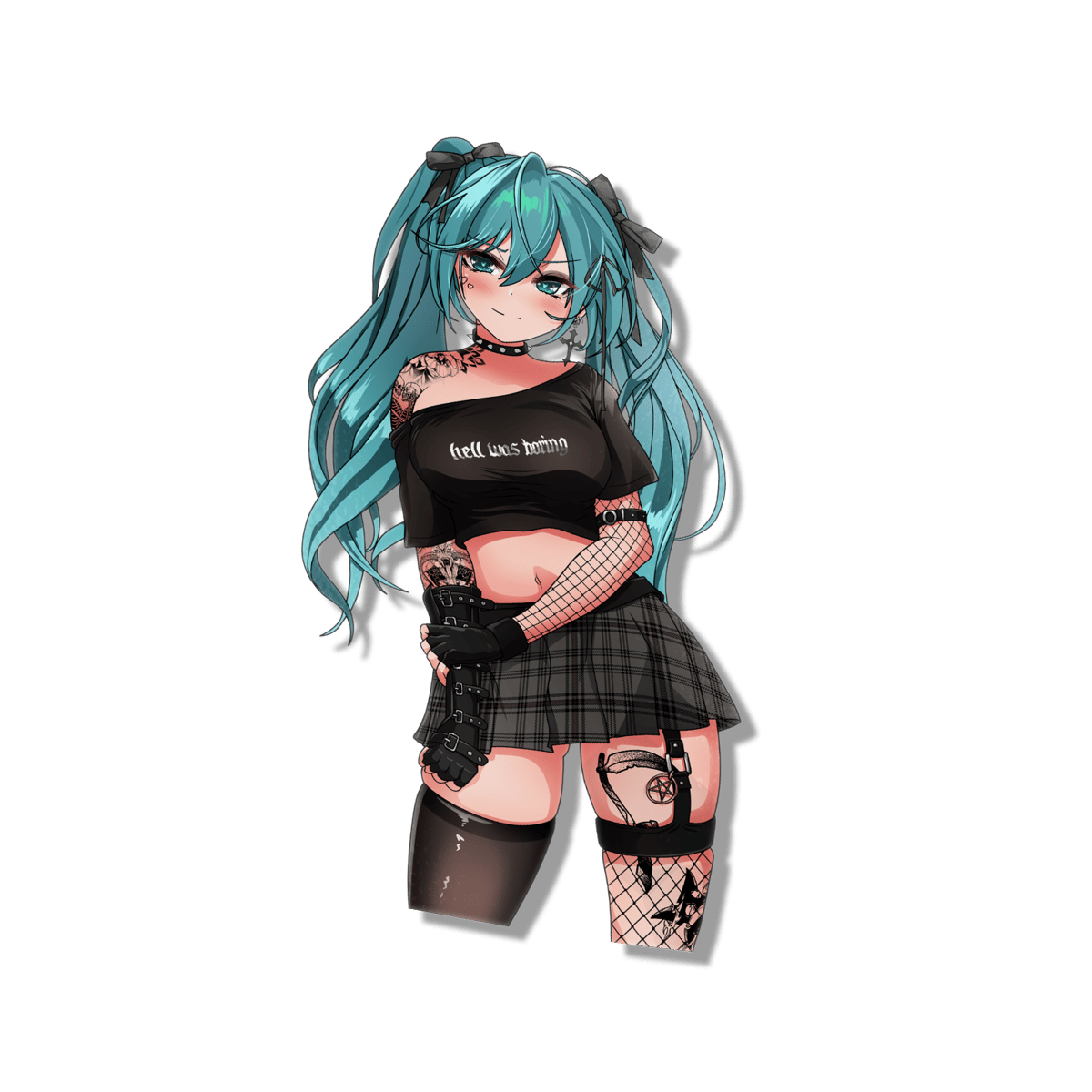 Goth Hatsune Miku Sticker | Hellsent