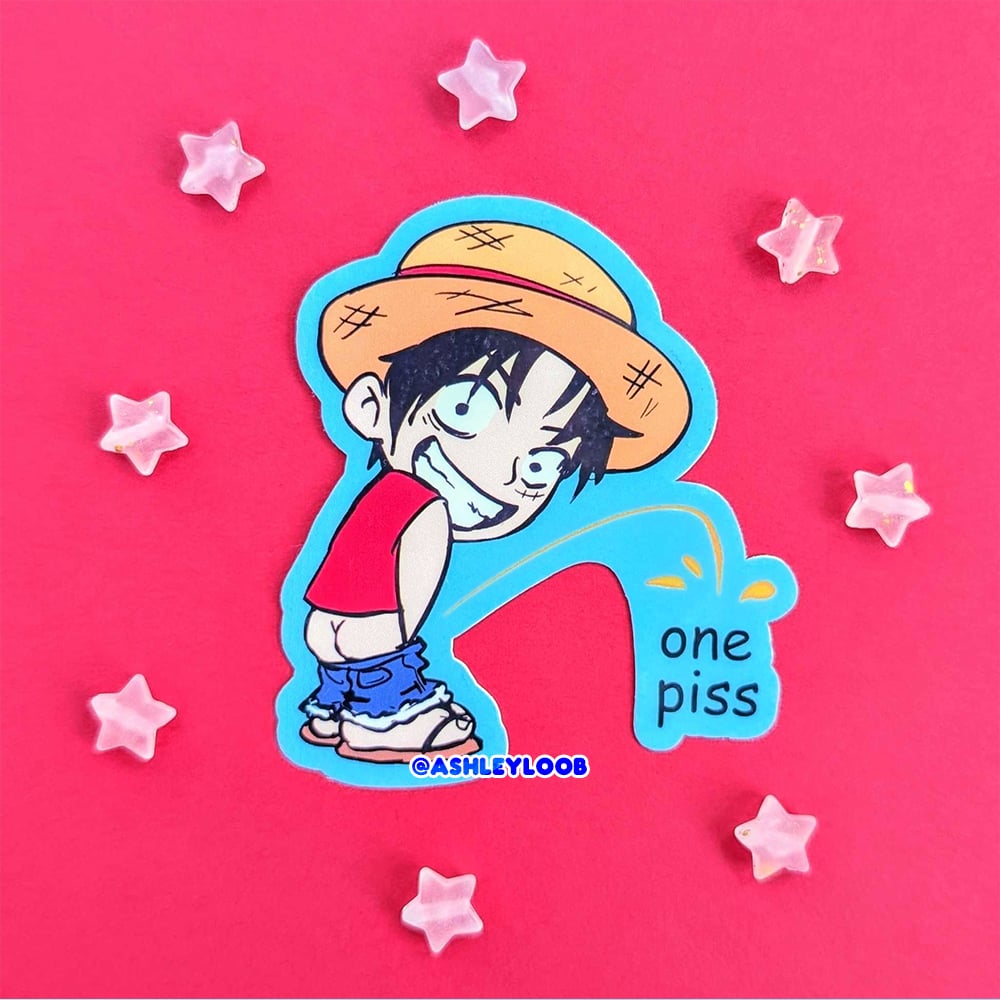 One piss vinyl sticker | ashley's merch shop :)