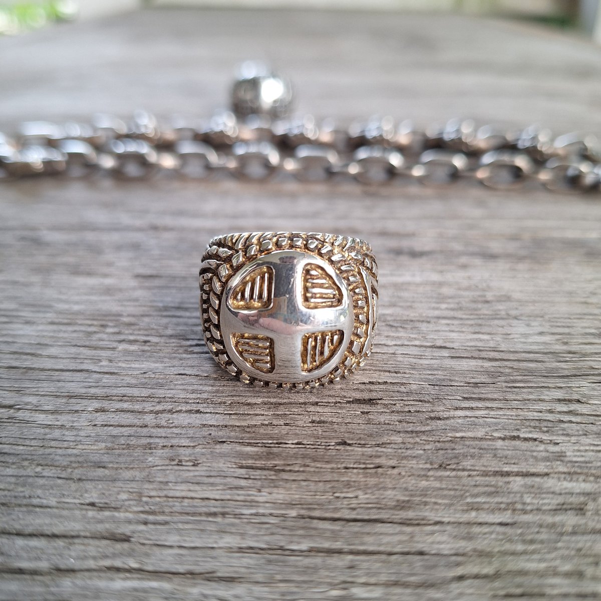 Tony Creed "Swiss Cross" Ring, c. 2000s | Man of Vintage