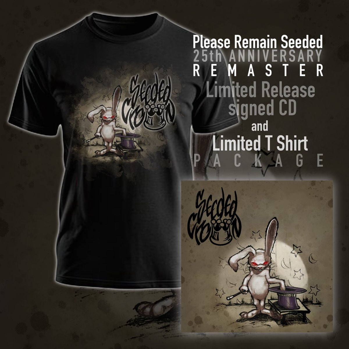 Seeded Crown CD and T Shirt package | Strange Invaders merchandise