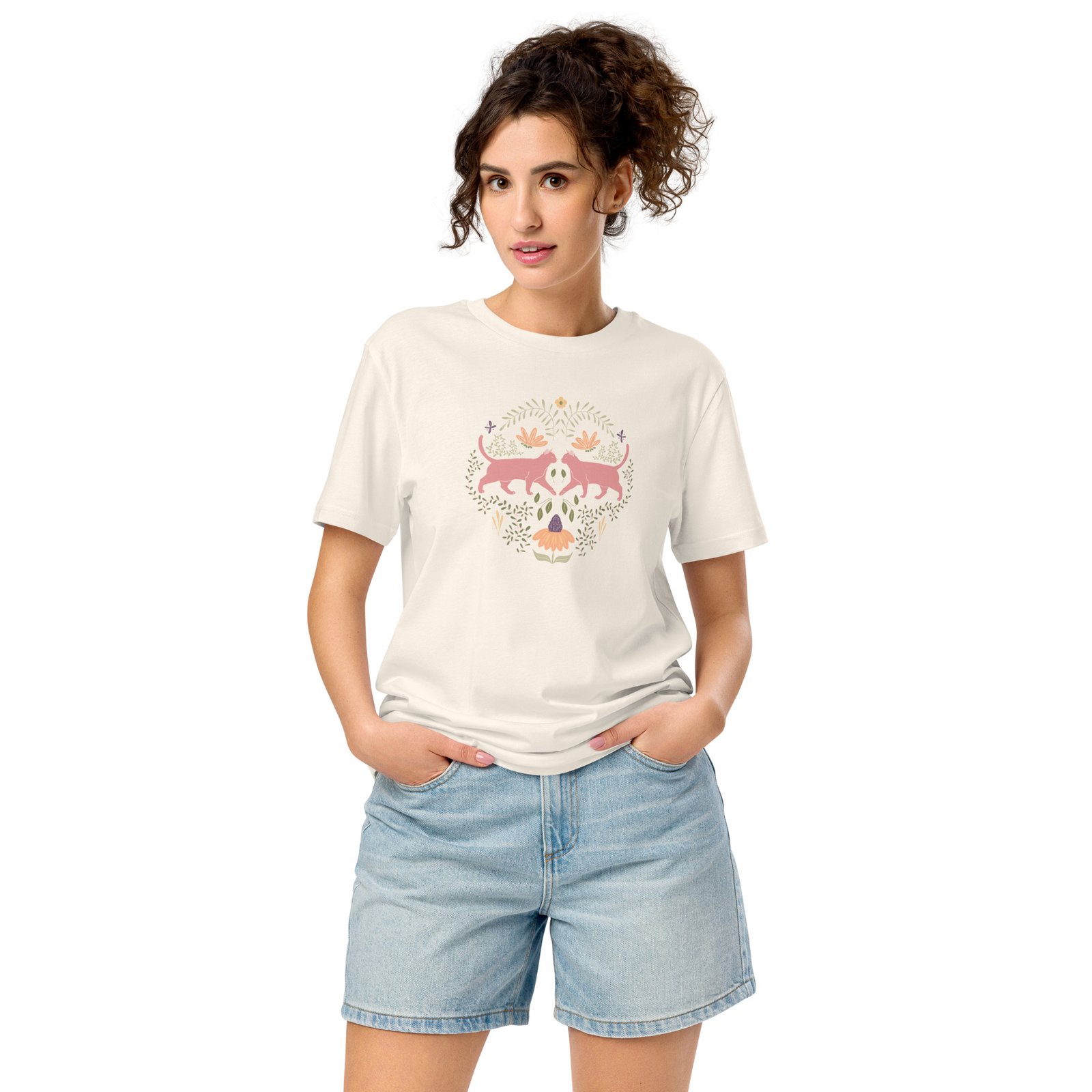 Cat Folk Art Tee | Treich Design