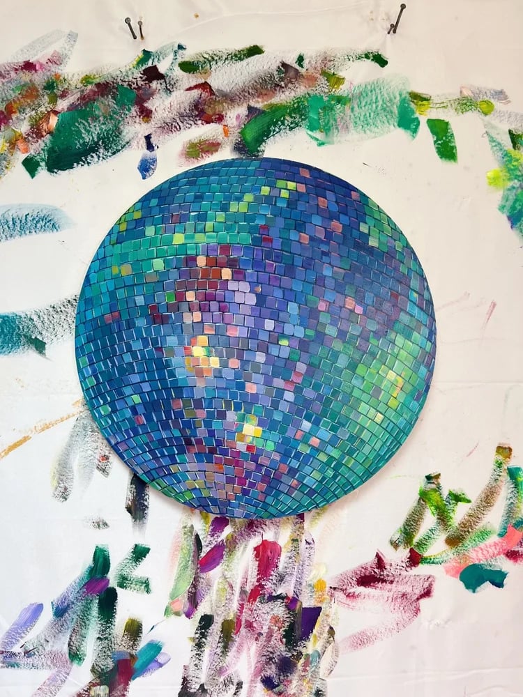 Mercury Disco Ball by Sari Shryack - Original Painting | Hangar Art Studios