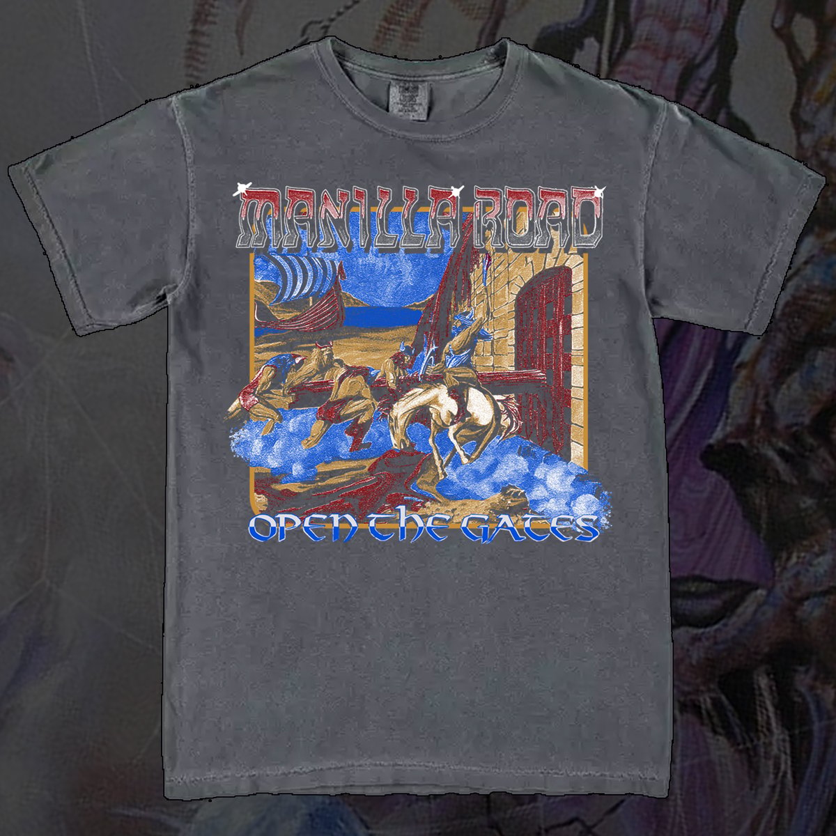 Open The Gates vintage style T | Manilla Road - Official Merchandise Store