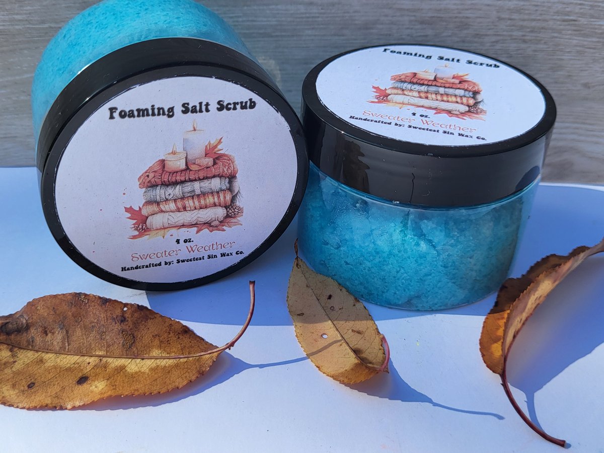 Fall Foaming Salt Scrubs | Sweetest Sin Wax Co