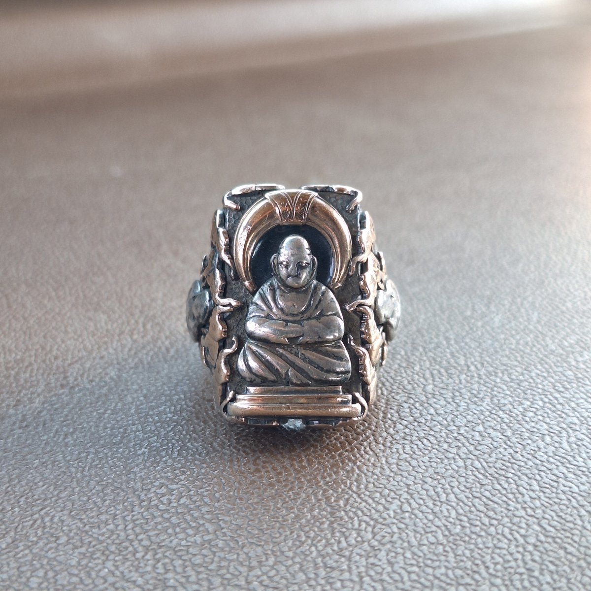 Antique Buddha Ring, c. 1930s | Man of Vintage