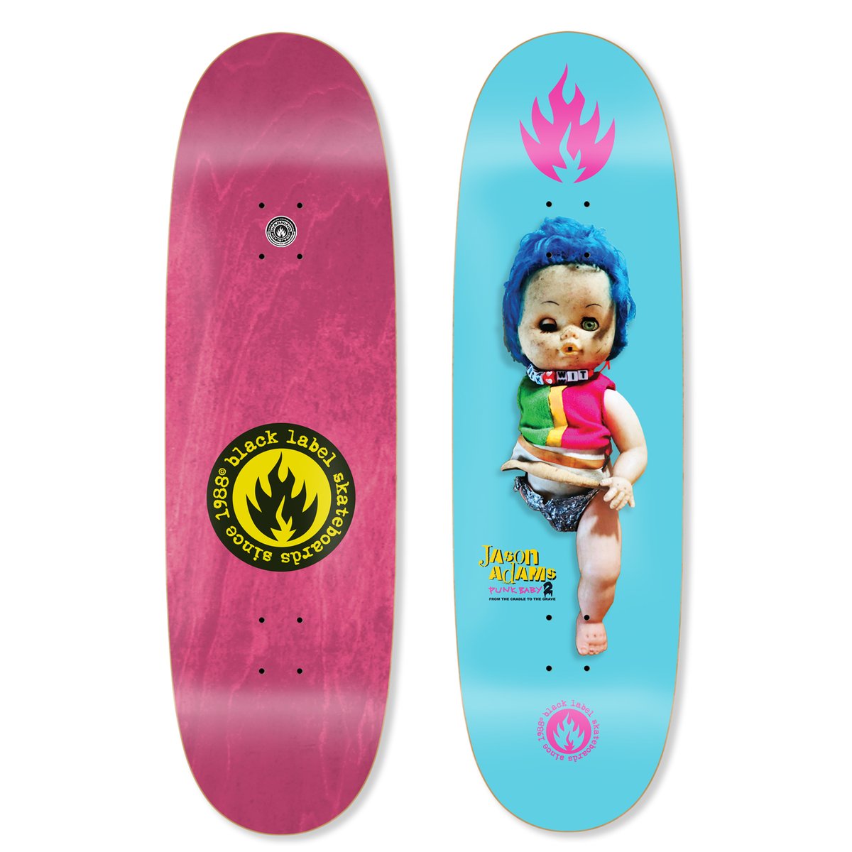 Jason Adams "PUNK BABY 2" 9.5" Custom Egg | Black Label Skateboards