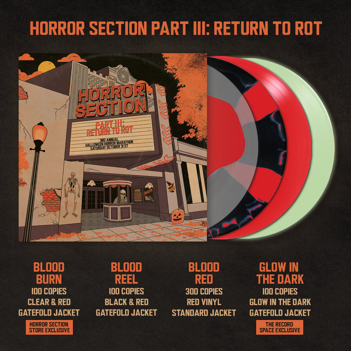 LP PRE-ORDER: All 4 Variants Horror Section "Part III: Return to Rot ...