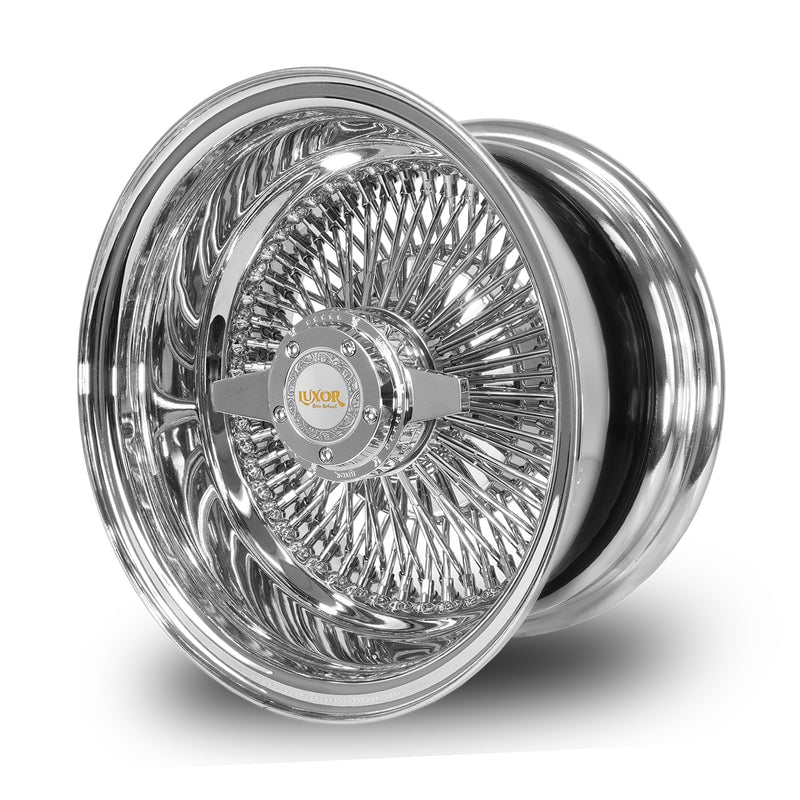 Luxor 13x7 Wire Wheel – 100 Spoke, Chrome, Straight Lace, Reverse ...