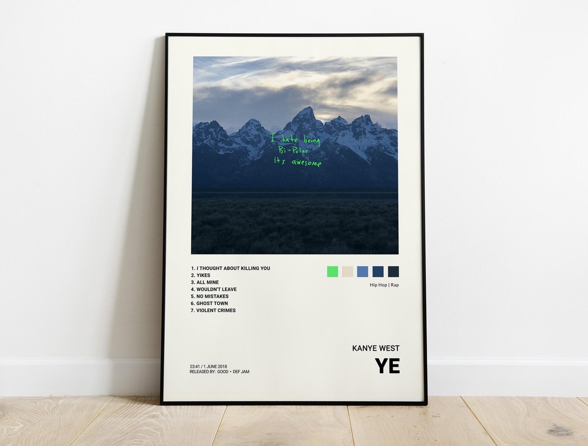 Kanye West - Ye Music Album Cover Poster | Architeg Prints