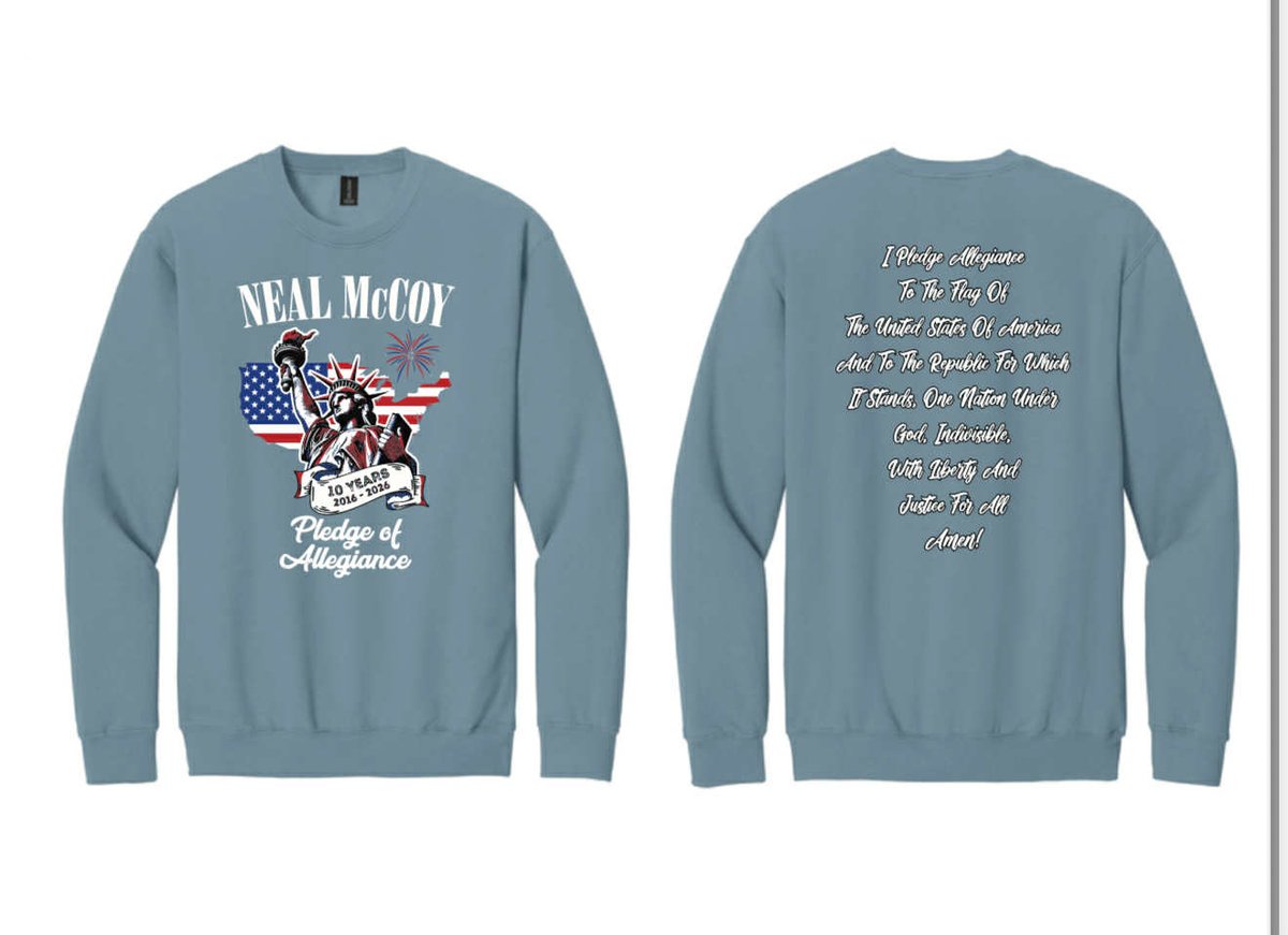 Neal McCoy — 10 Year Anniversary Pledge Crew Neck Sweatshirt