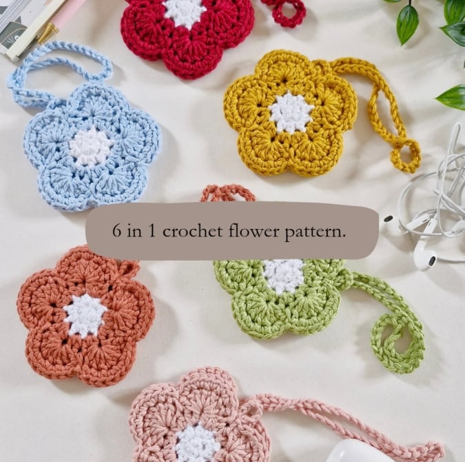 6 in 1 Flower Crochet Pattern | Blossom and Yarn