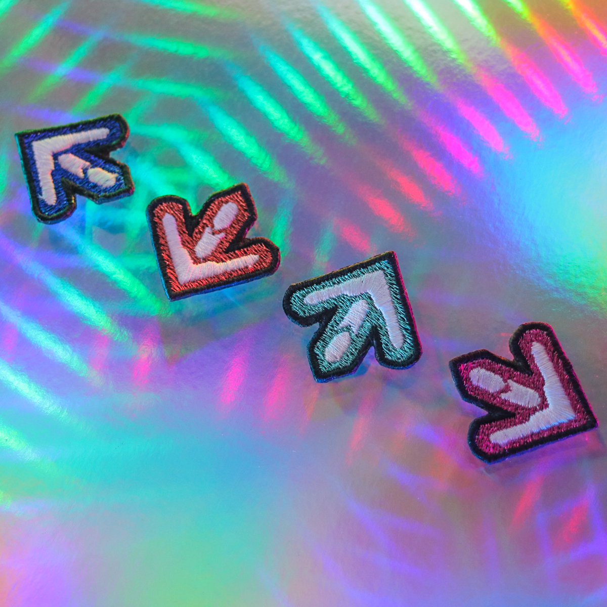 DDR Arrow Mini Patches (Set of 4) | MITTENMEAT