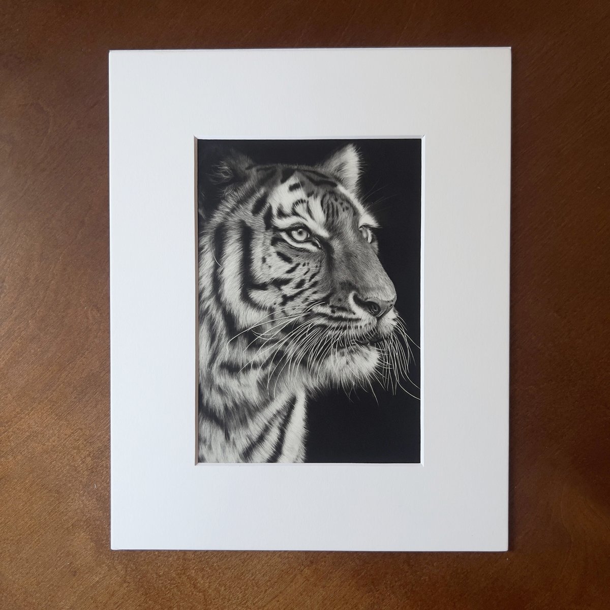 “Poise before the pounce” mini matted fine art print | Dakota Leda Art