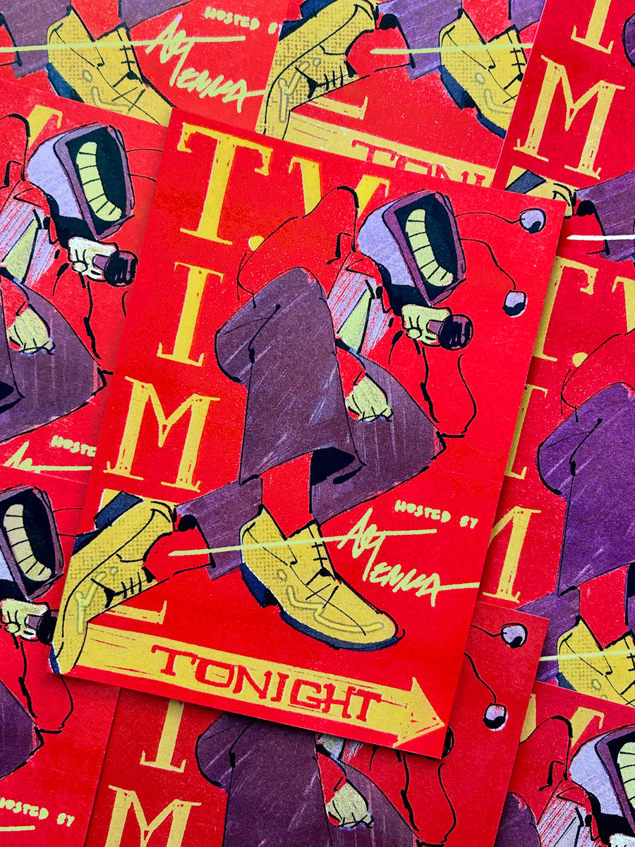 TV Time Mini Riso Print | cranity