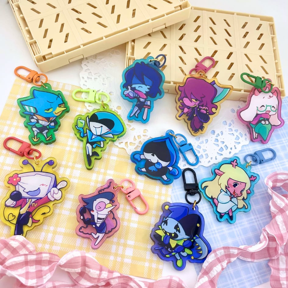 Deltarune Mini Acrylic Charms & Stickers | Jidan Studios
