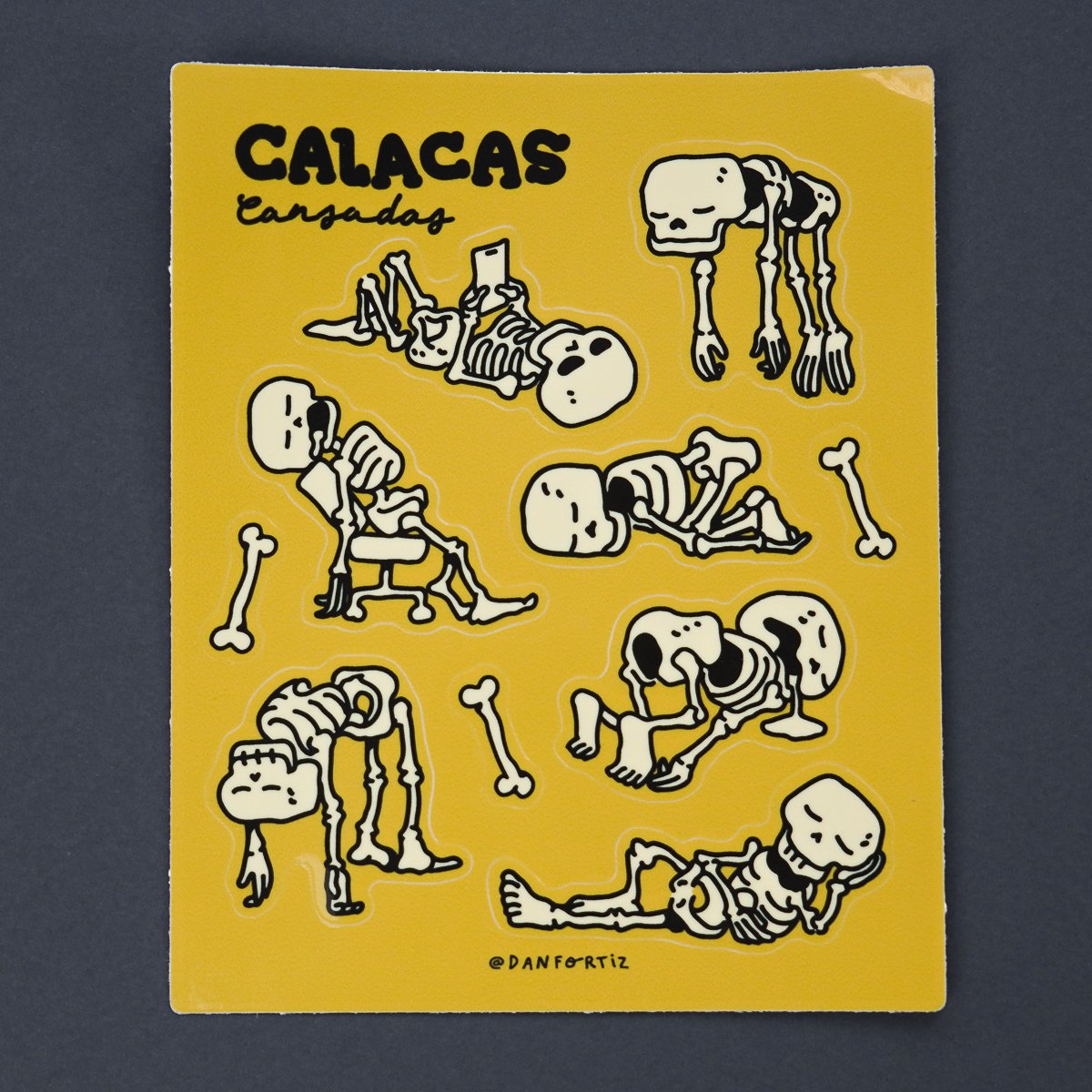 Calacas Cansadas: Planilla de stickers | Daniel Fortiz Shop