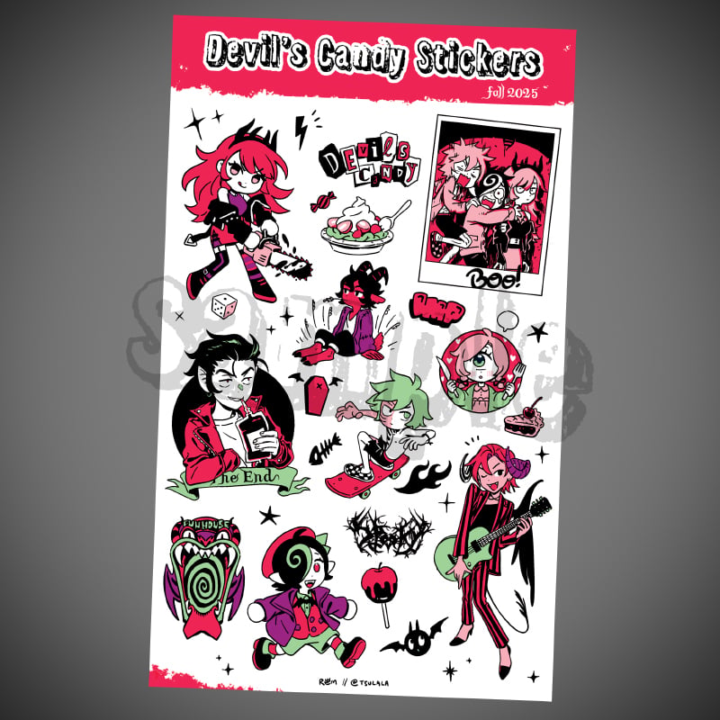 Devil's Candy Clear Sticker Sheet | tsulala