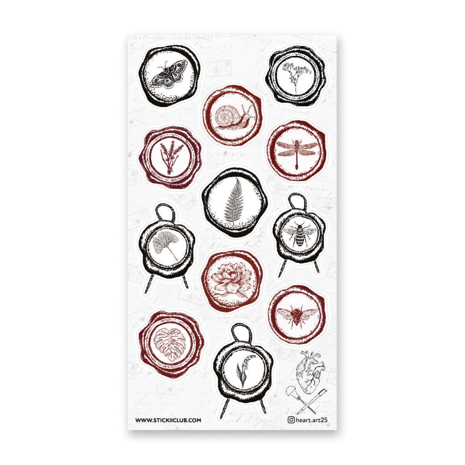 Nature Wax Seals Sticker Sheet | The Well-Appointed Desk Shop