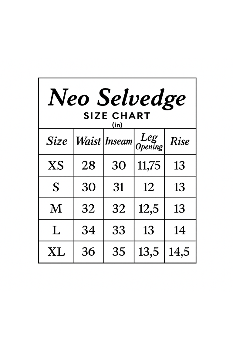 Neo Black Selvedge Denim (PRE-MADE) | WithoutAdore