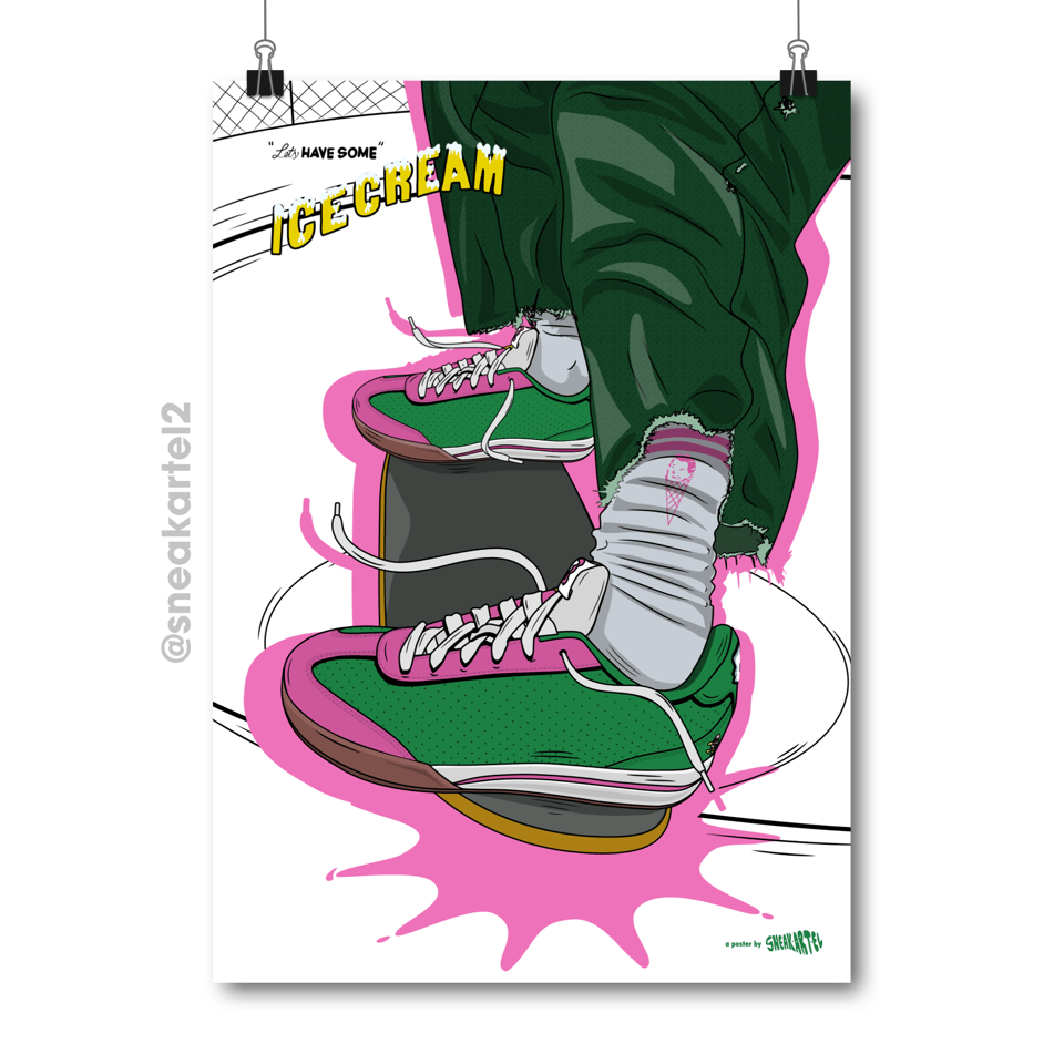 Sneaker Poster Dunk SB Low X April Skateboards | sneak.art.el