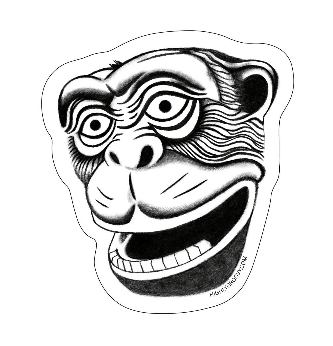 The Monkey Classic – Vinyl Sticker | Highly Groovy