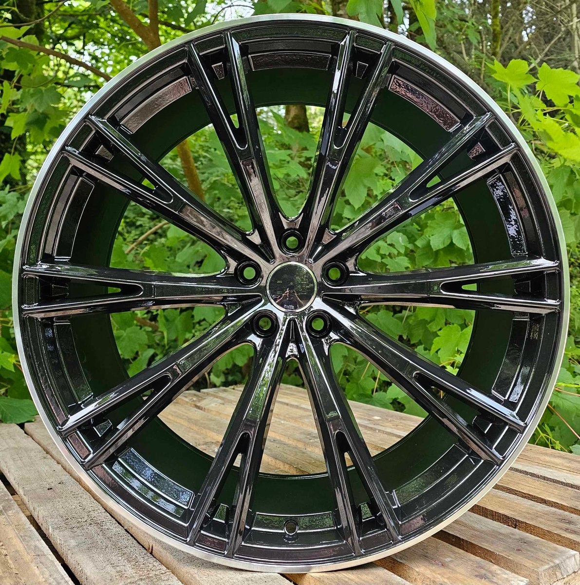 22" ABT STYLE ALLOY WHEELS FITS 5X112 ET30 BLACK ML | TMG ALLOY WHEELS LTD